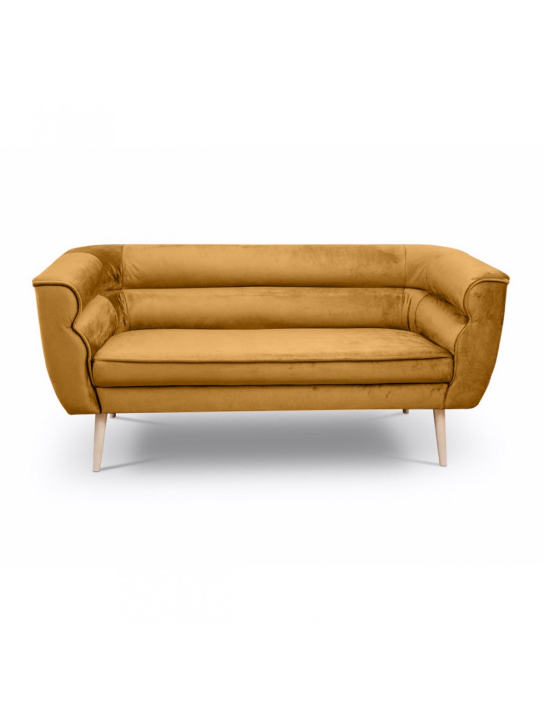 Dreisitziges Sofa im skandinavischen Stil MARO 3 Gelb Honiggelb Online ...